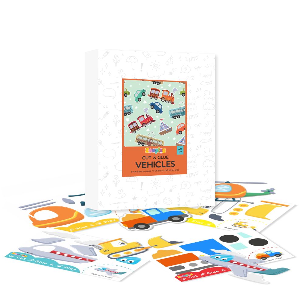 Cut & Glue Activity | Vehicles – mumma.com