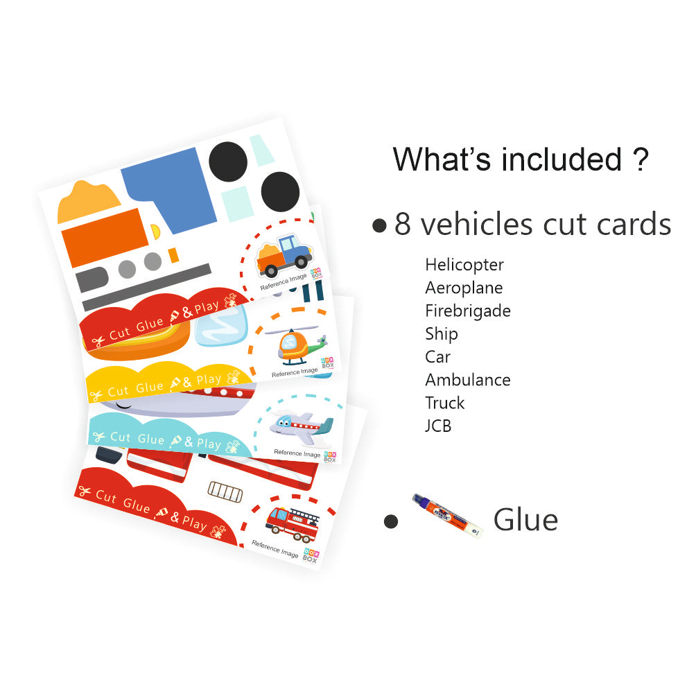 Cut & Glue Activity | Vehicles – mumma.com