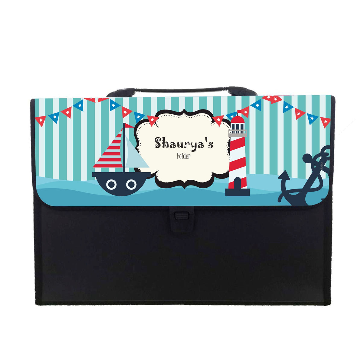 Personalised Expanding Folder | Blue Nautical – mumma.com