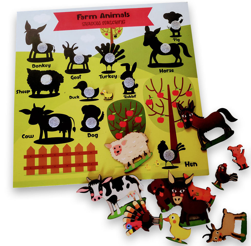 Farm Animal Shadow Matching Activity – mumma.com
