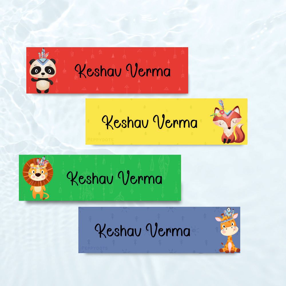 Personalised Name Labels - Tribal Animal – mumma.com