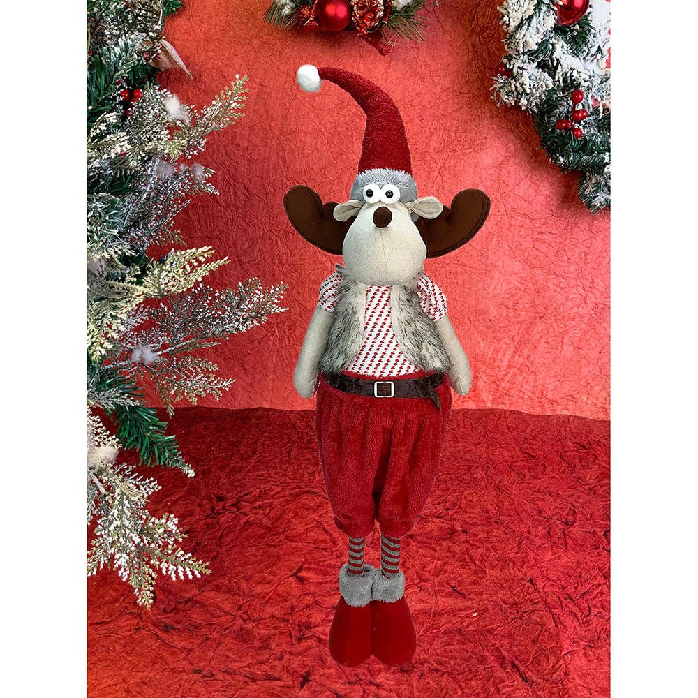 42 inches Foldable Tall Winter themed Mr.Reindeer Christmas Table Décor ...