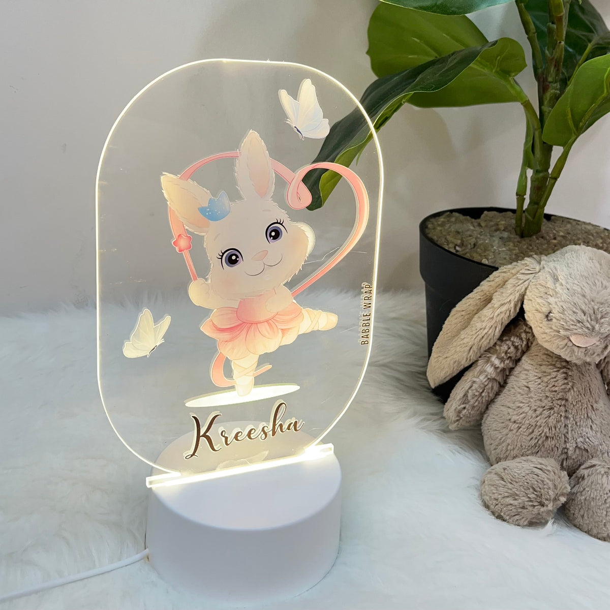 Acrylic LED Night Lamp | Mystical Bunny – mumma.com