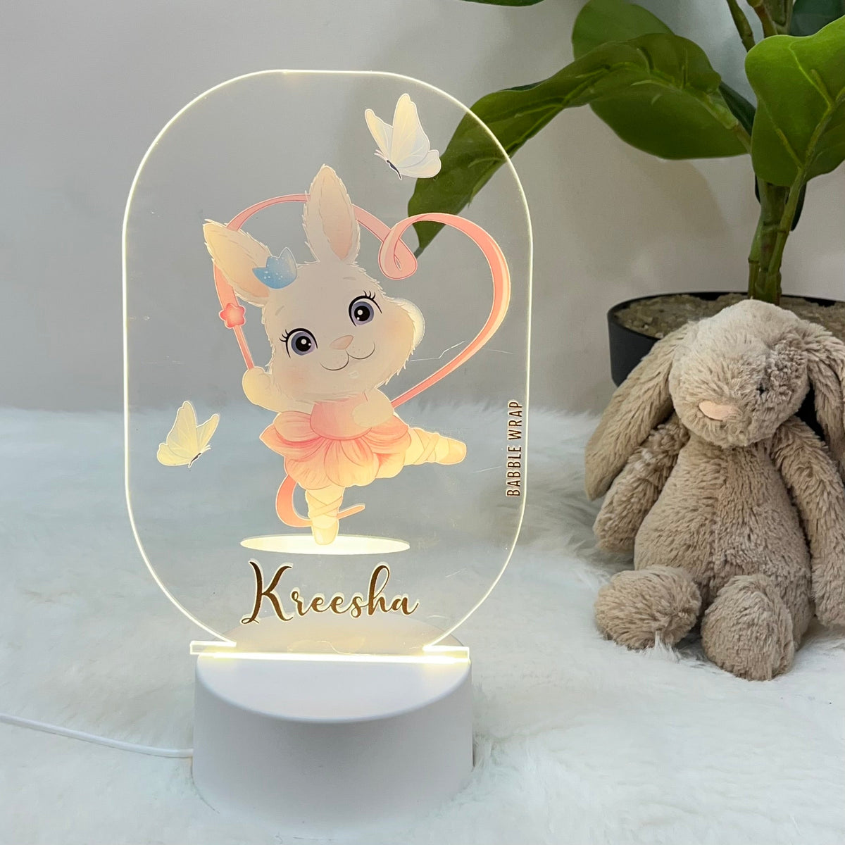 Acrylic LED Night Lamp | Mystical Bunny – mumma.com