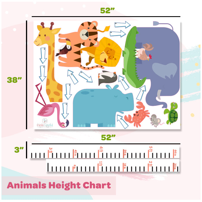 Animals | Height Chart Wall Sticker – mumma.com