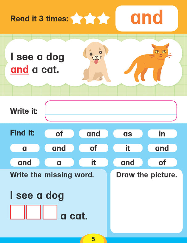 Dolch Sight Words Level 1- Simple Words and Activities for Beginner Re ...