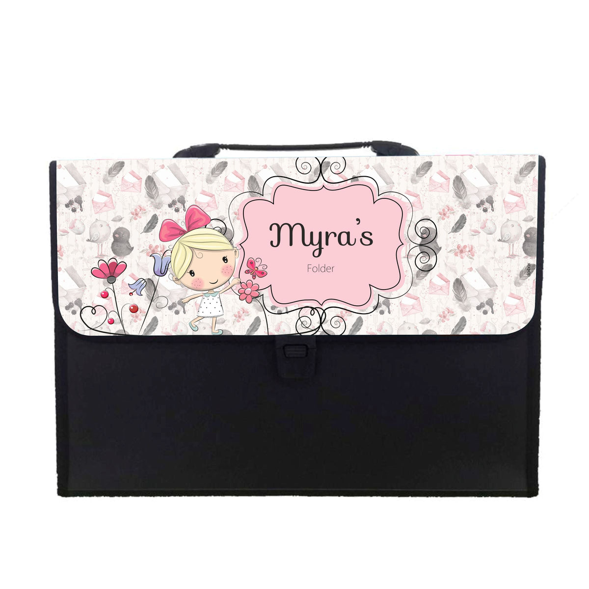 Personalised Expanding Folder | Girl With Butterfly – mumma.com