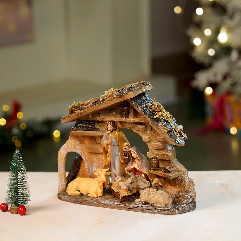 Animals With Holy Family Christmas Crib Nativity Set – mumma.com