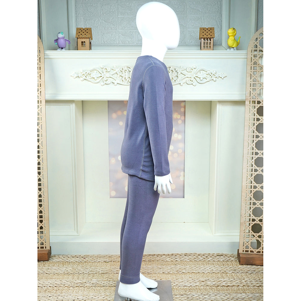 Navy Round Neck Upper & Lower Body Thermal Winter Warmers – mumma.com