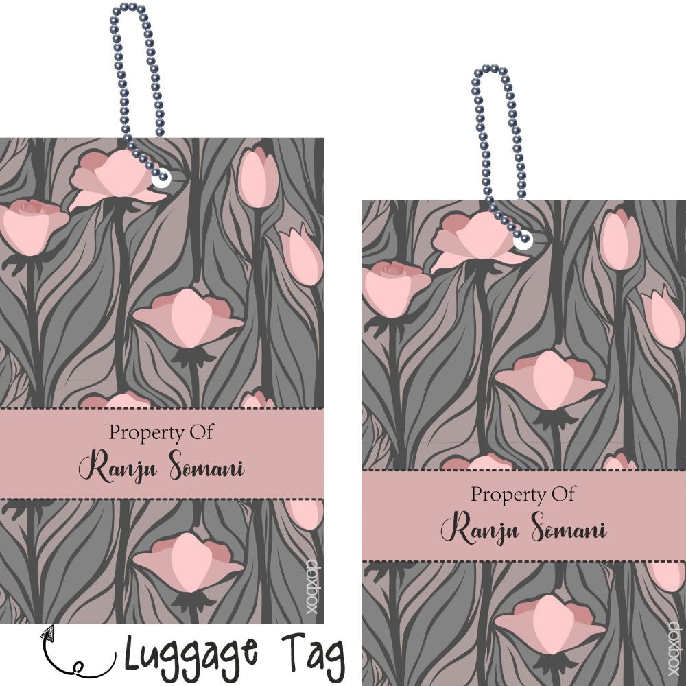 Personalised Luggage Tags | Peach Roses – mumma.com