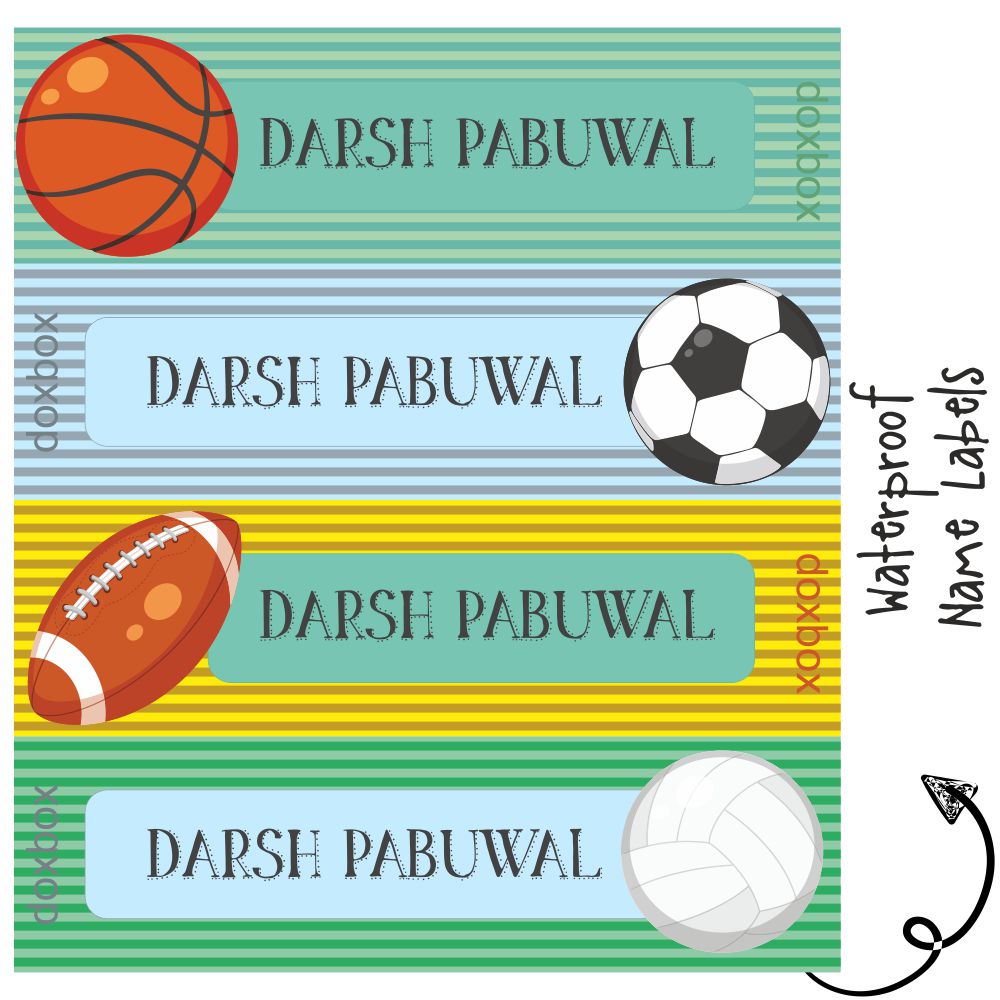 Personalised Name Labels | Sports – mumma.com