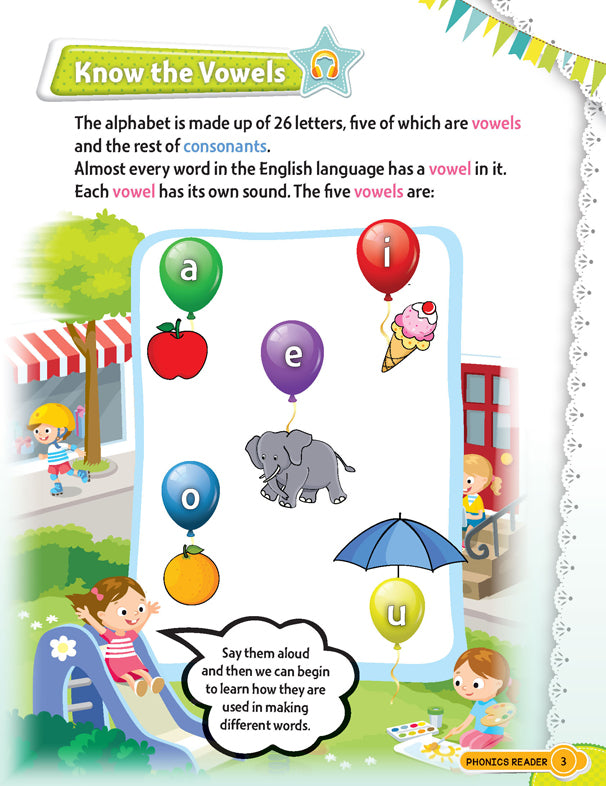 Phonics Reader- 2 (Short and Long Vowel Sounds) Age 5+ – mumma.com