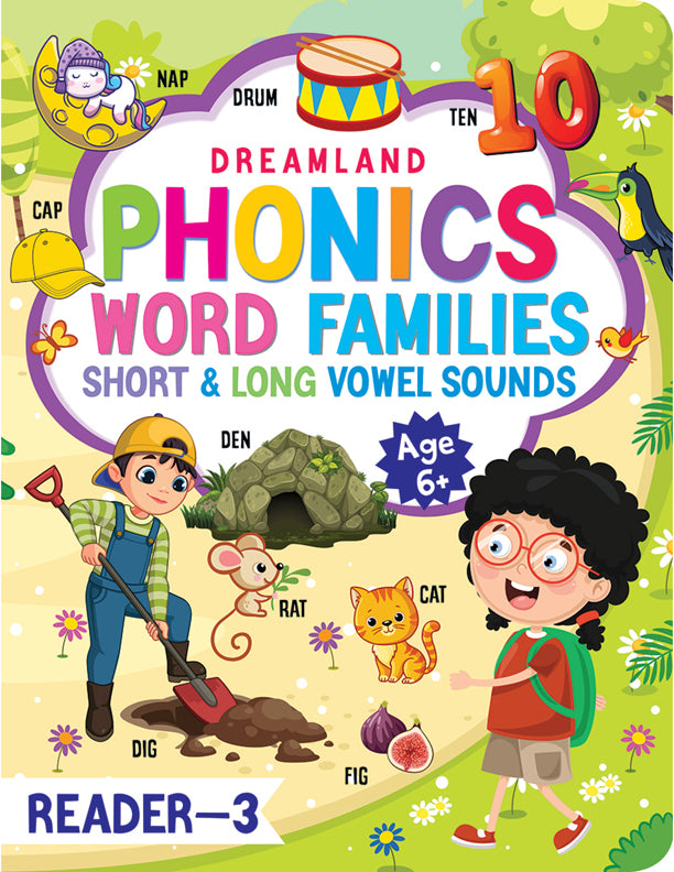 Phonics Reader - 3 (Word Families Short and Long Vowel Sounds) Age 6 ...
