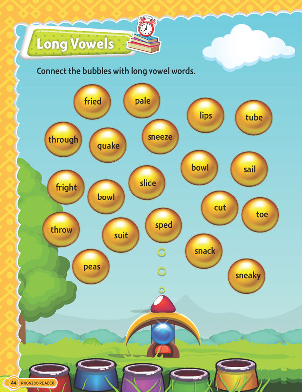 Phonics Reader - 3 (Word Families Short and Long Vowel Sounds) Age 6 ...