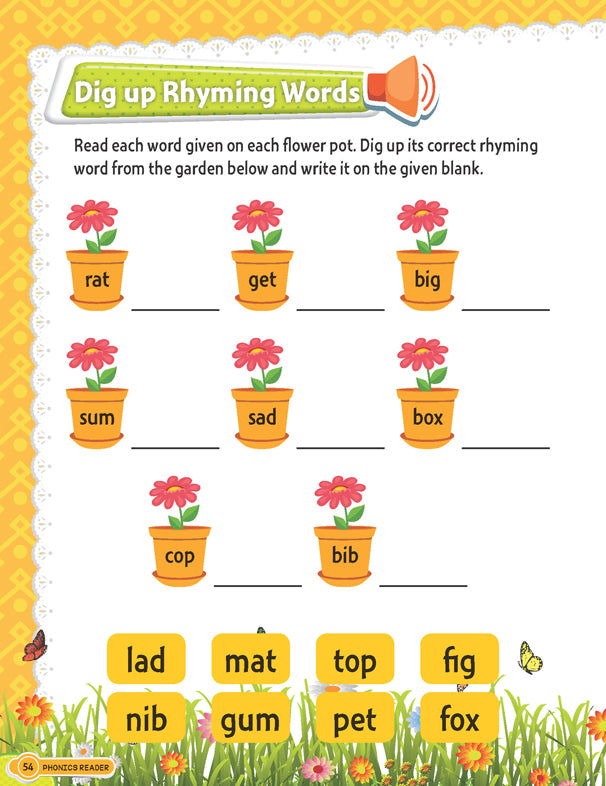 Phonics Reader - 3 (Word Families Short and Long Vowel Sounds) Age 6 ...