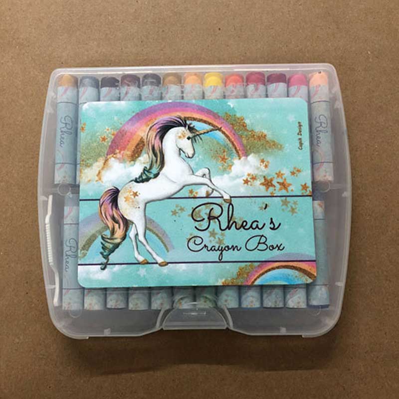 Personalised Crayon Box Set | Unicorn – mumma.com