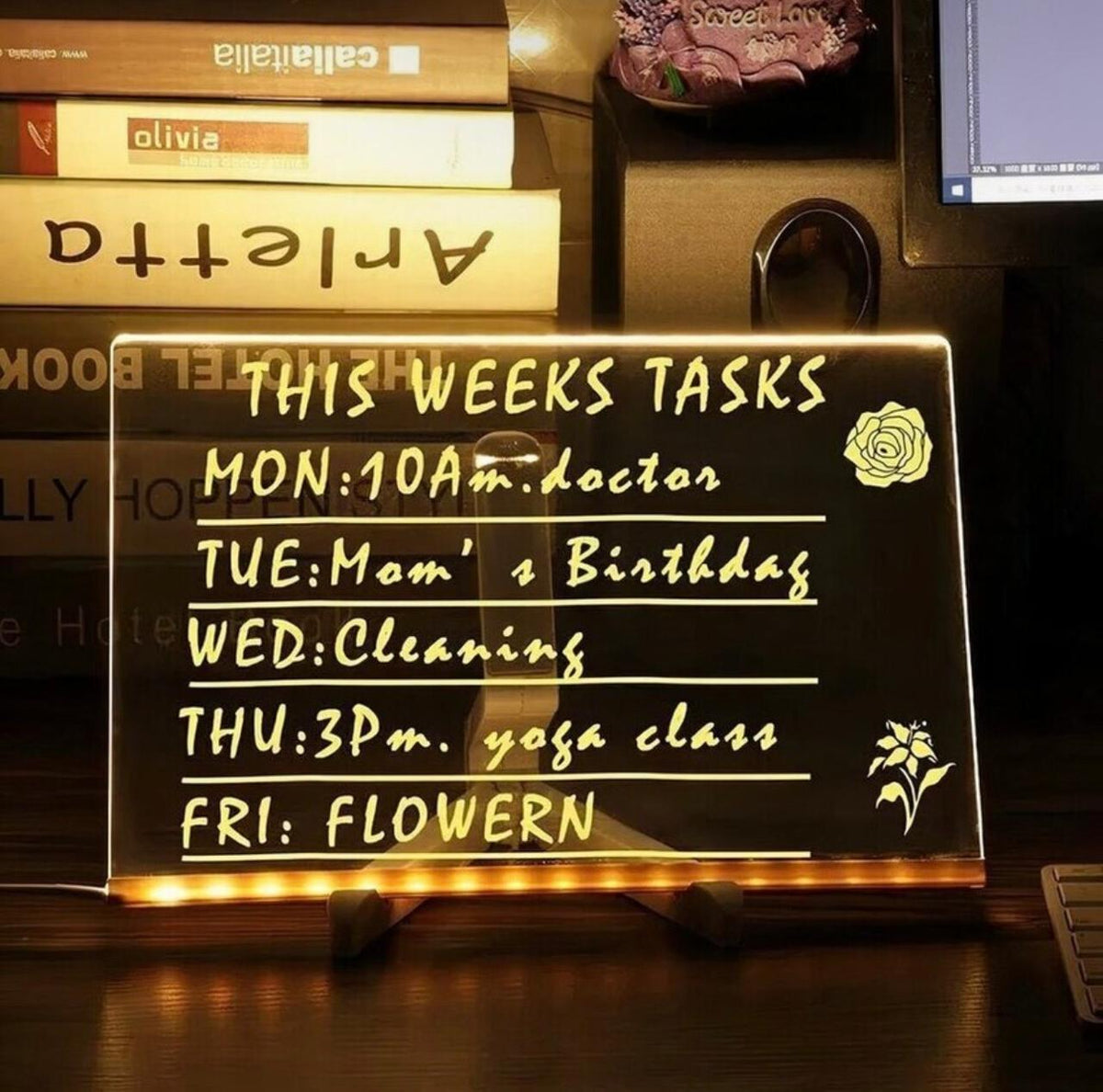 3D Acrylic LED Message Board – mumma.com