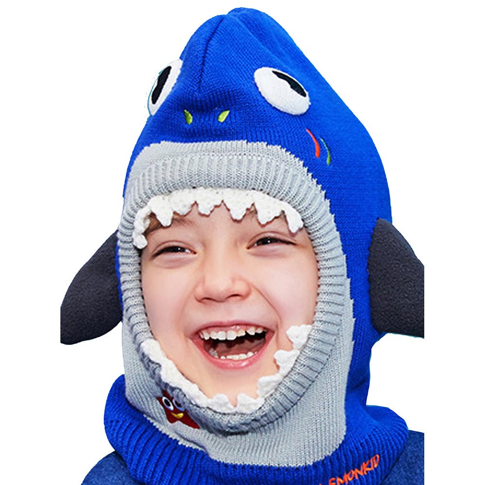 Knitted Starfish Shark theme Winter Cap covering Neck , Ears and Head ...