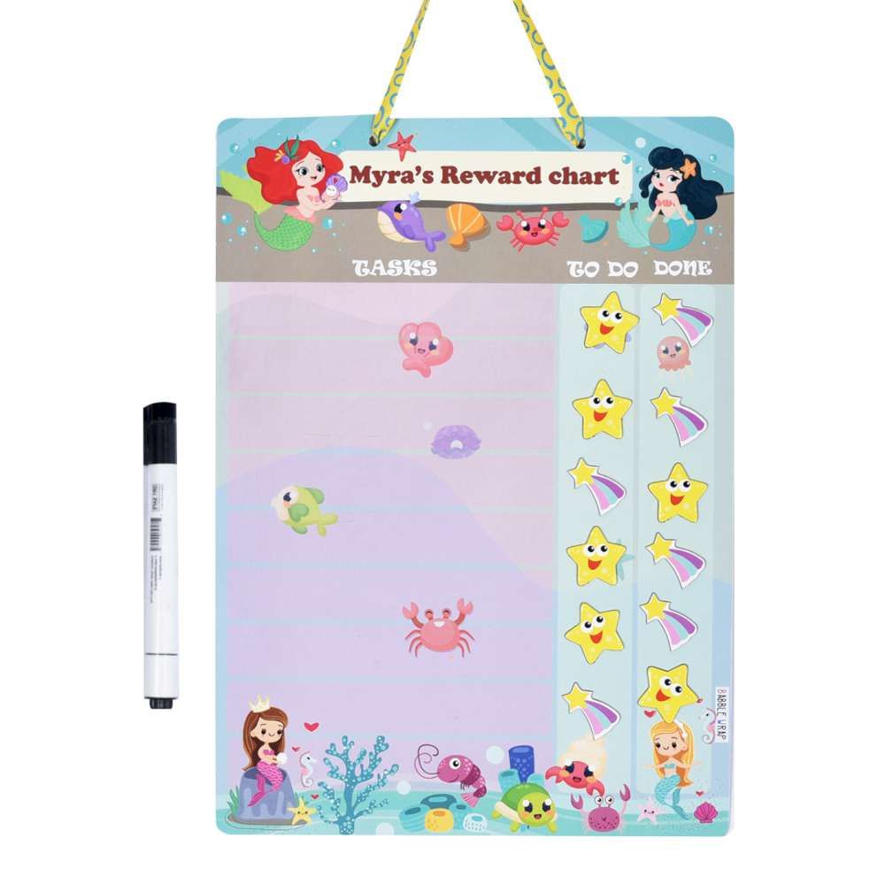 Personalised Magnetic Reward Chart | Mermaid Theme – mumma.com
