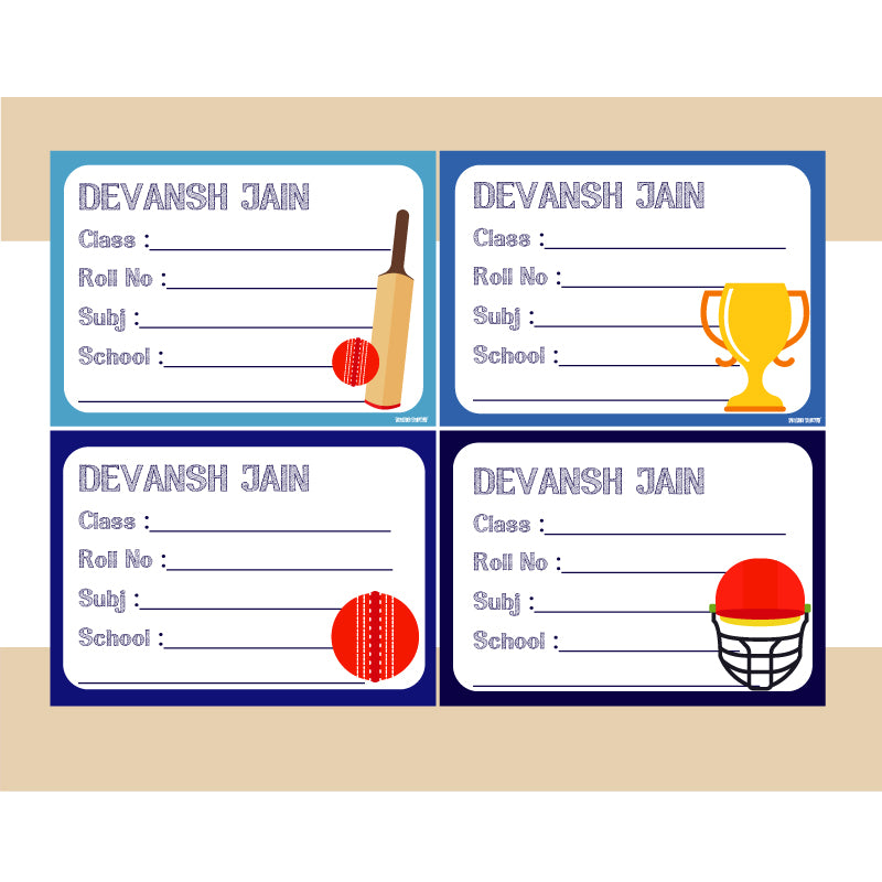 Personalised Book Labels | Cricket – mumma.com